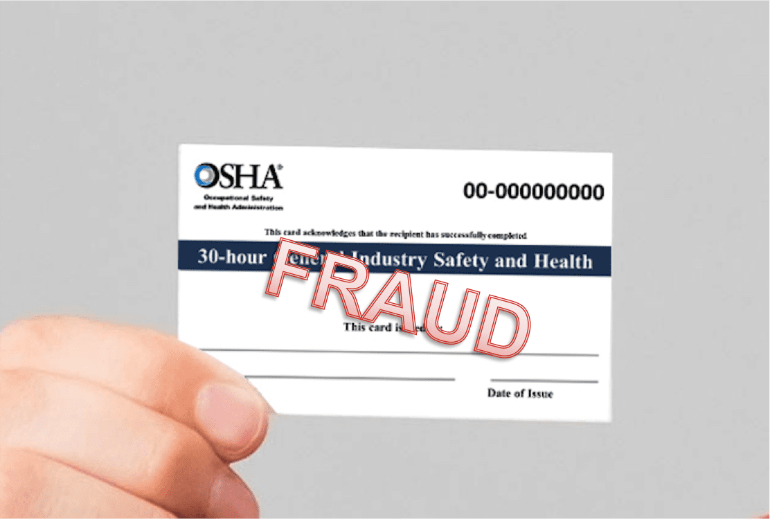 Fraudulent OSHA Training Cards? A Disturbing Trend - Safety First ...